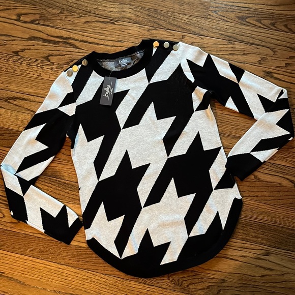 Sweaters | Nwt Belle Houndstooth Pattern Sweater | Poshmark